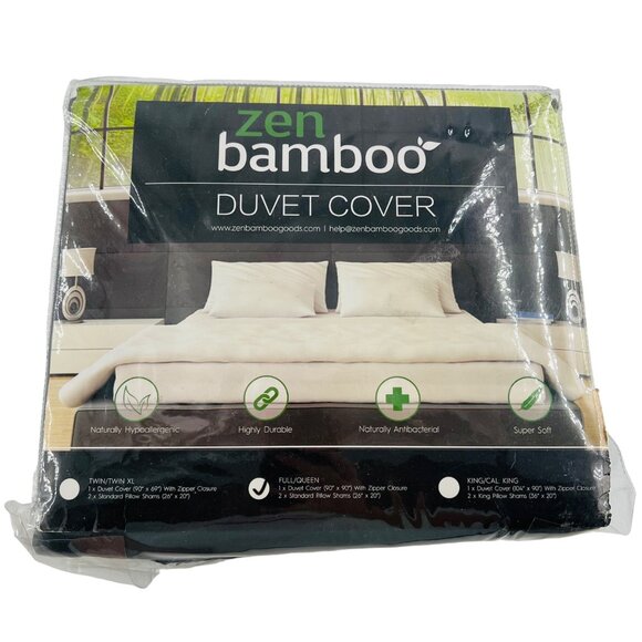 Zen Bamboo | Bedding | Zen Bamboo Duvet Cover Set Fullqueen 9x90 2 ...